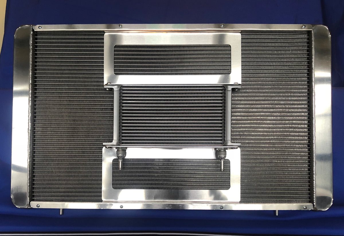 Jag Radiator with Heavy Duty Oil Cooler mounts – Aussie Desert Cooler